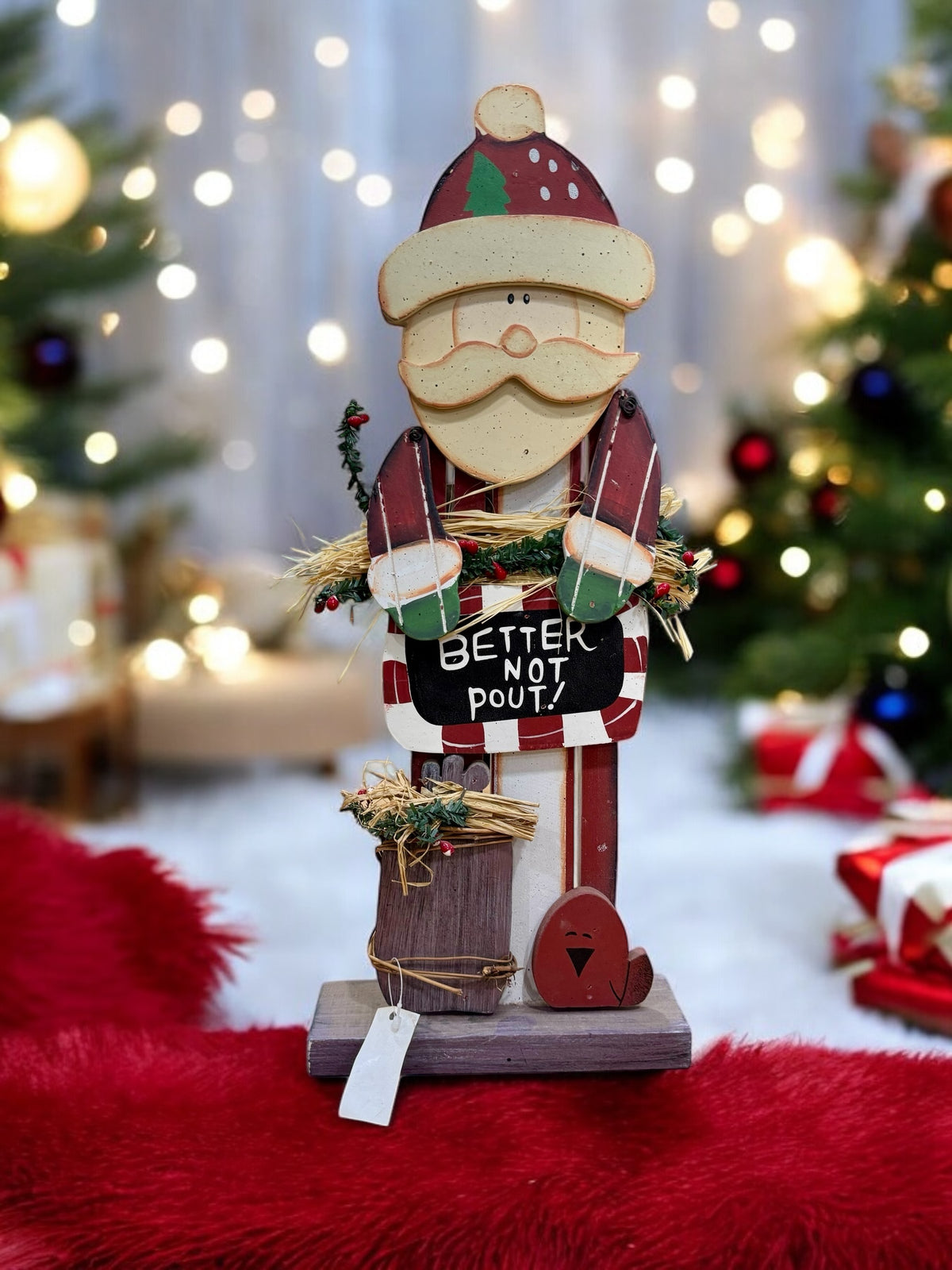 Santa Wooden Sign — Gardens of the World